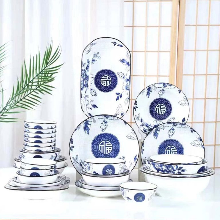 Prosperity Blessing Porcelain Dinnerware Set - OXCERAMICS